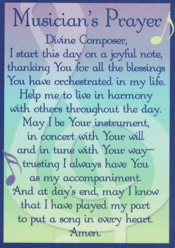 Musician's Prayer